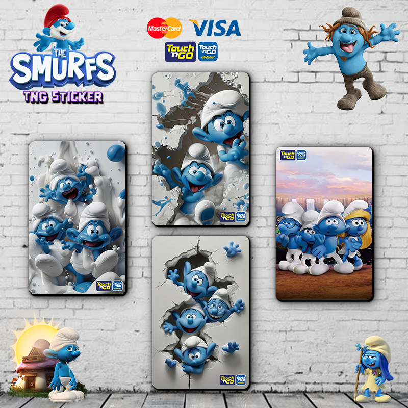 The Smurfs TNG Pelekat - Tng Touch N Go/Bank kad pelekat pelindung ...