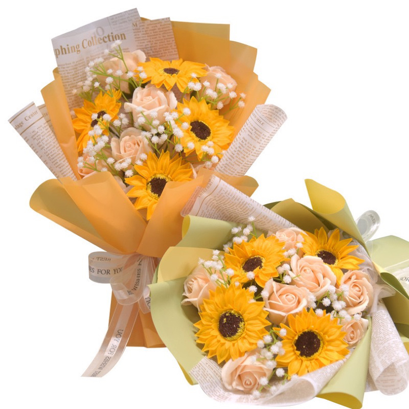 【Graduate flower🔥】🌻 graduation soao flower Bouquet/毕业香皂花束 向日葵花束 生日 ...