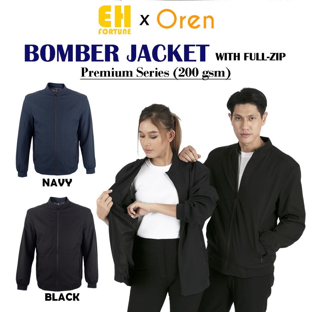 【Premium Series】 Bomber Jacket︱Office Jacket︱Formal Jacket Oren Sport EJ0301 NAVY & EJ0302 BLACK ...