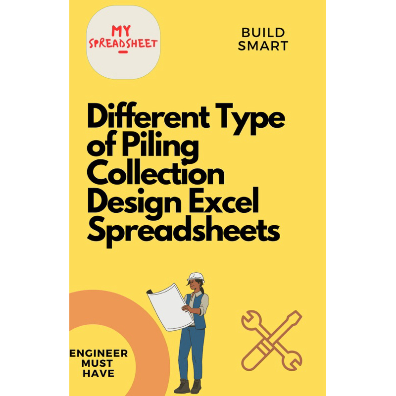 Different Type of Piling Collection Design Excel Spreadsheets Engineer Must Have | Shopee Malaysia