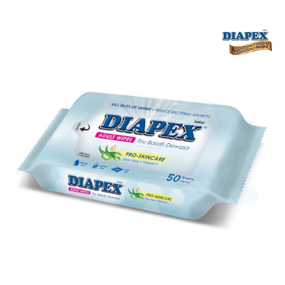 Diapex Adult Wipes 50's | Shopee Malaysia