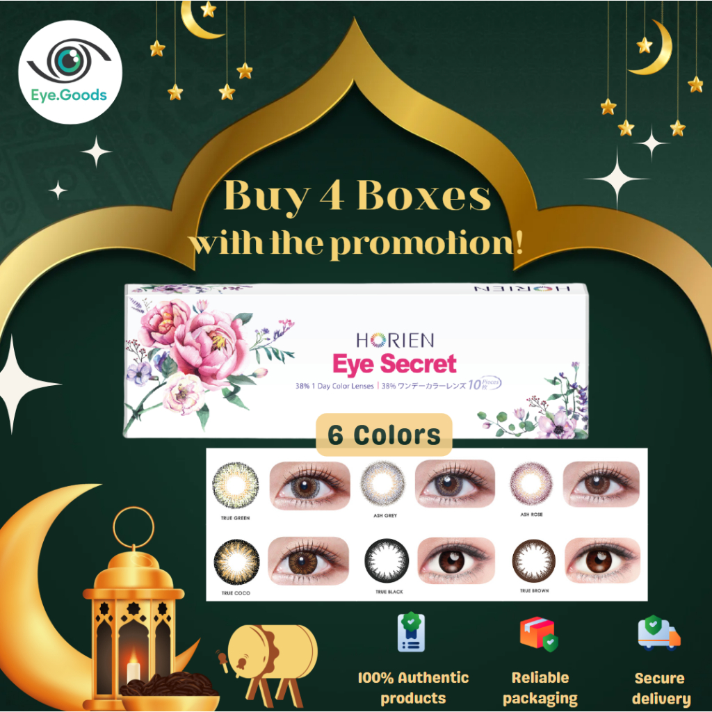 Horien Eye Secret 38% Daily Disposable Hydrogel Soft Color Contact ...