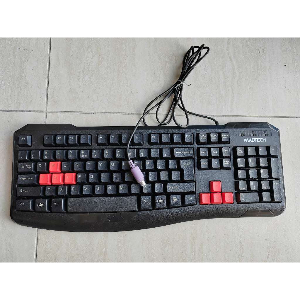 MADTECH MT-K301 PS/2 Wired Gaming/ Office Keyboard Black ( Used ...