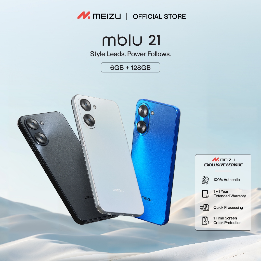 Meizu Mblu 21 4G LTE Smartphone | 6GB+128GB | 6.79" 90Hz HD Smooth ...