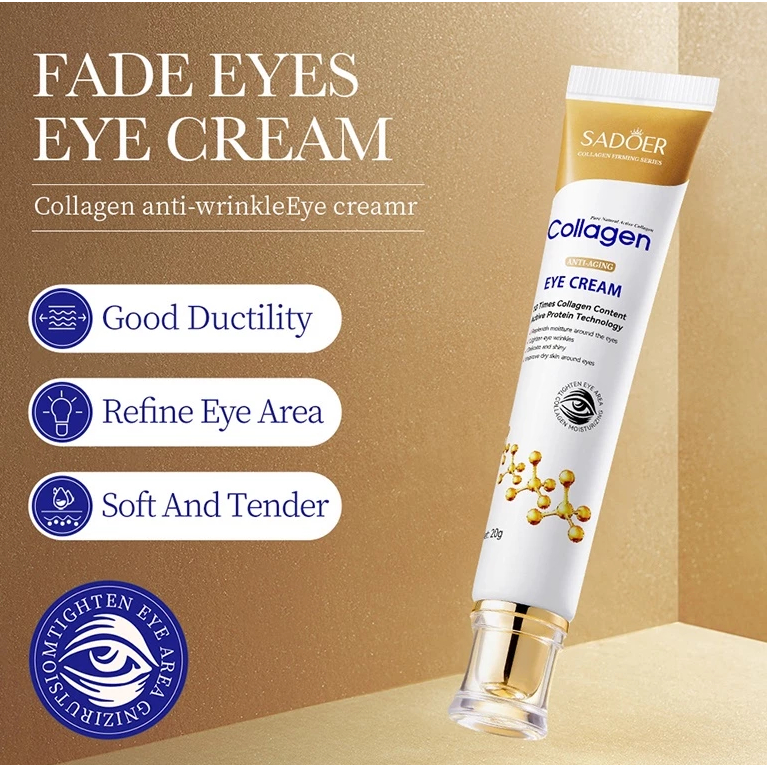 Sadoer Eye Cream Collagen Anti-aging Snail Essence Nourishing Moisturizing Brightening Eye Care ...