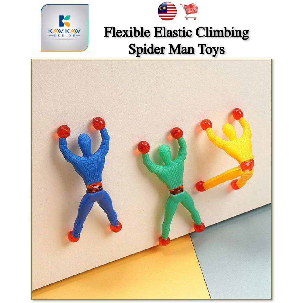 𝐊𝐊𝐒 𝐅𝐥𝐞𝐱𝐢𝐛𝐥𝐞 𝐄𝐥𝐚𝐬𝐭𝐢𝐜 𝐂𝐥𝐢𝐦𝐛𝐢𝐧𝐠 𝐒𝐩𝐢𝐝𝐞𝐫 𝐌𝐚𝐧 𝐓𝐨𝐲𝐬 🚚 Flip Plastic Sticky ...