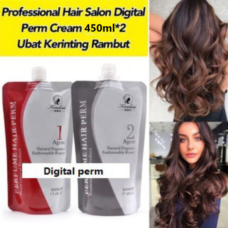 Professional Hair Salon Digital Perm Cream 450ml*2 Ubat Kerinting ...