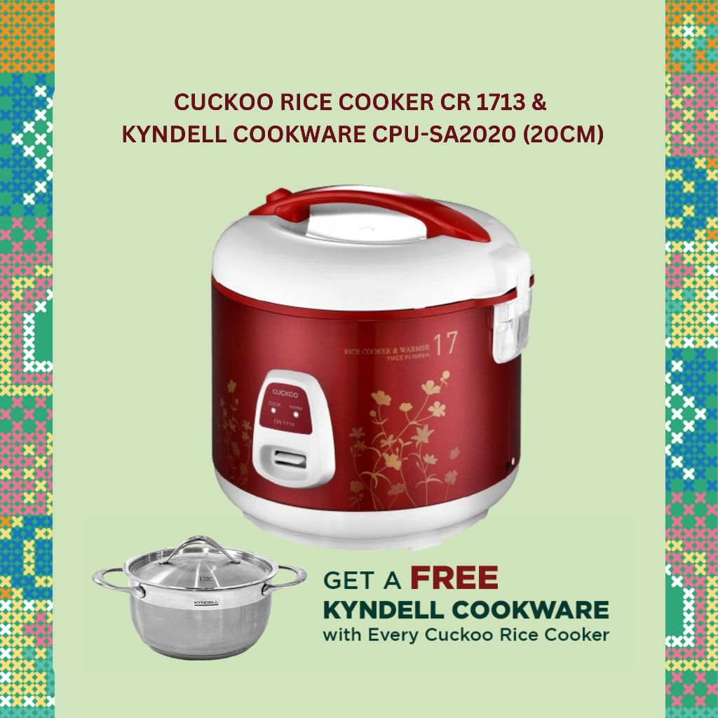 CUCKOO Double The Happiness With Rice Cooker And Kyndell Cookware CR 1005/CR 1050/CR 1713 ...