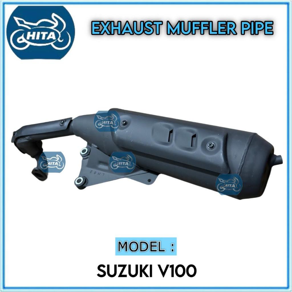 STANDARD STD BLACK EXHAUST MUFFLER PIPE EKZOS MUFFLER SUZUKI V100 ...