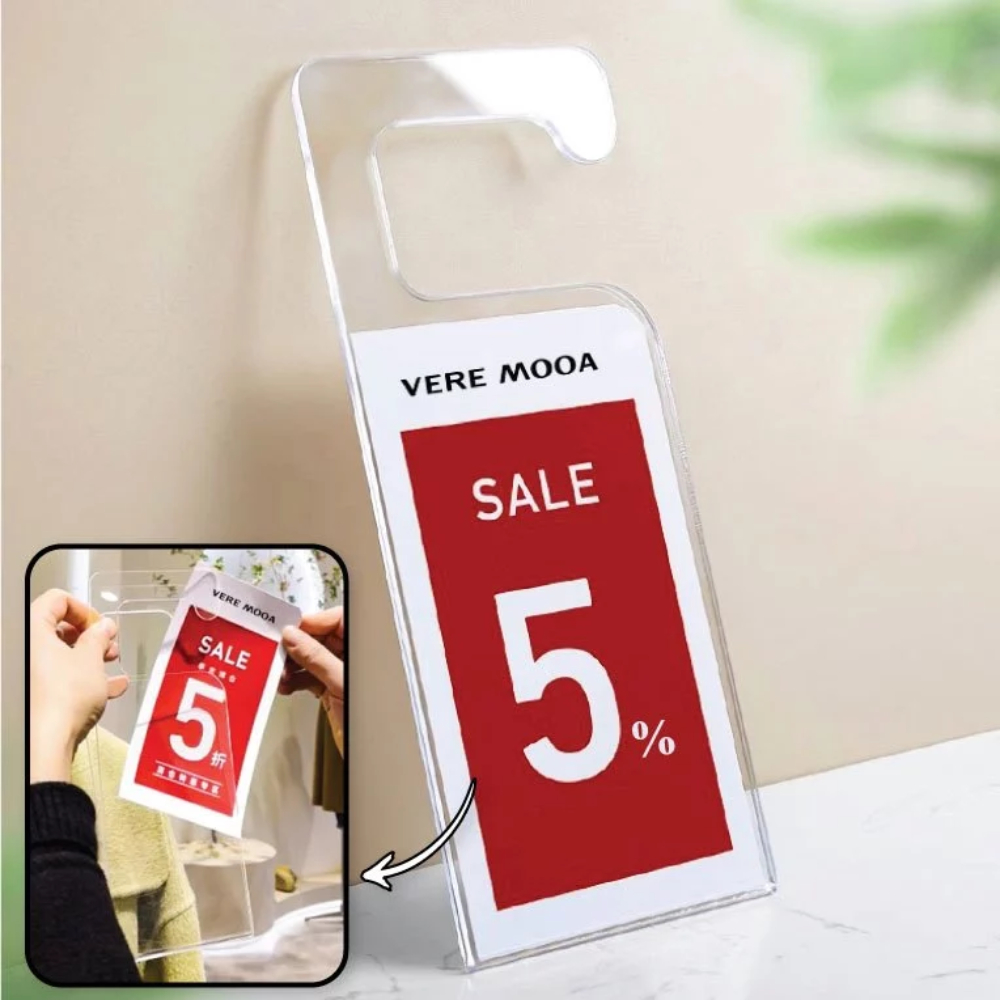 Acrylic Price Tag for Clothing store, Changeable signage, Discount tag ...