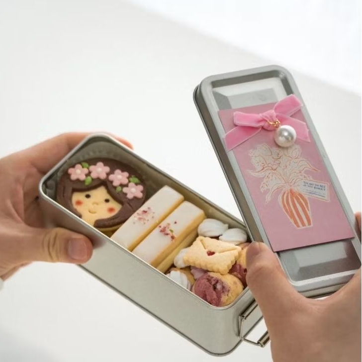 2025 Gift Box Retro Lock Tin Box for Pineapple Tarts, Nougat, Cookies ...