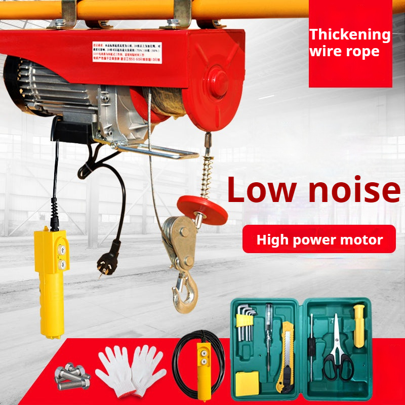Micro electric 220V small household crane hoist hoist decoration winch ...