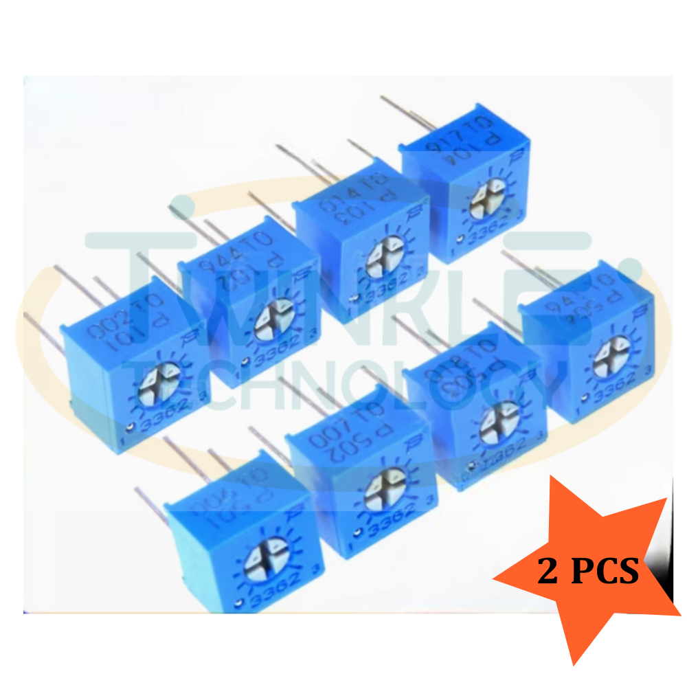 3362P Trimmer Potentiometer Single Turn Preset 3362P (100R, 5K ohm) 2 ...