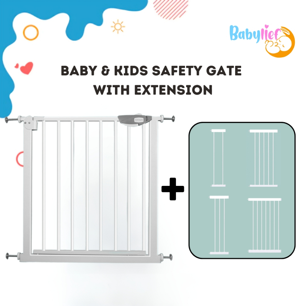Baby & Kids Safety Gate with Adjustable Extension – Auto-Lock, Anti ...