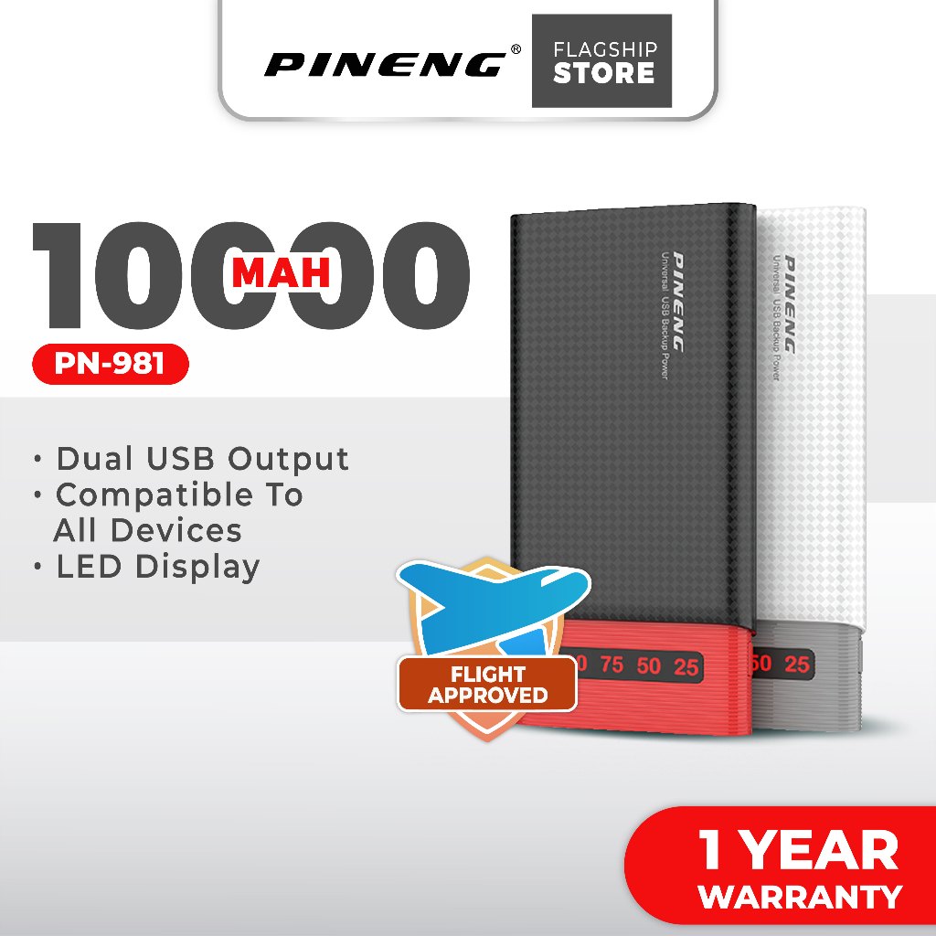 Pineng PN-981 Ultra Slim Design Power Bank 10000mAh PN981 Portable ...