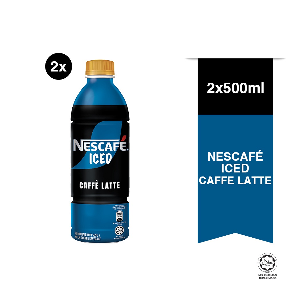 NESCAFE Iced Caffe Latte Bottle 500ml Bundle of 2 | Shopee Malaysia