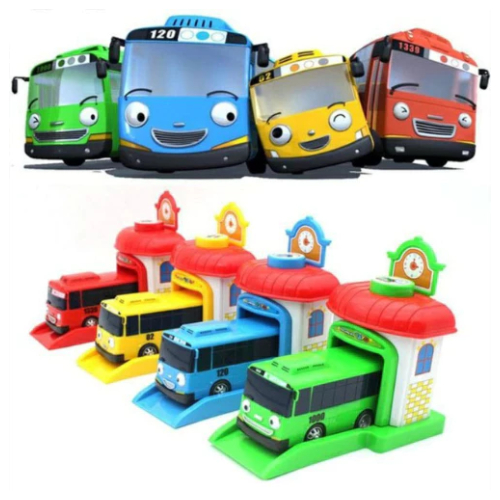 BABYHEROES Little Toyo Bus with Openable Doors & Pull-Back Action - Fun ...