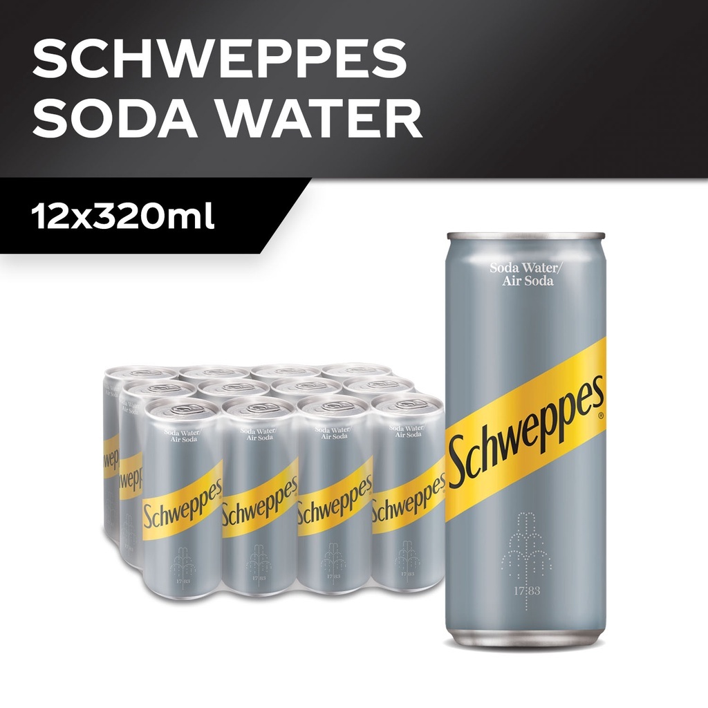 SCHWEPPES SODA WATER / CASE (320ML * 12 CAN) | Shopee Malaysia