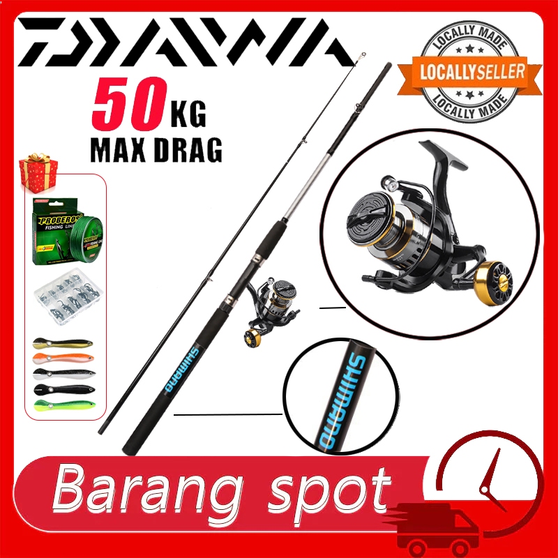 DAIWA Fishing Rod Set Pancing Barang Mancing Set Fishing Combo Set ...