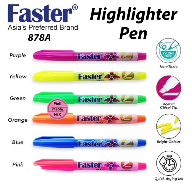 Faster 878A Highlighter Pen (1pc) | Shopee Malaysia