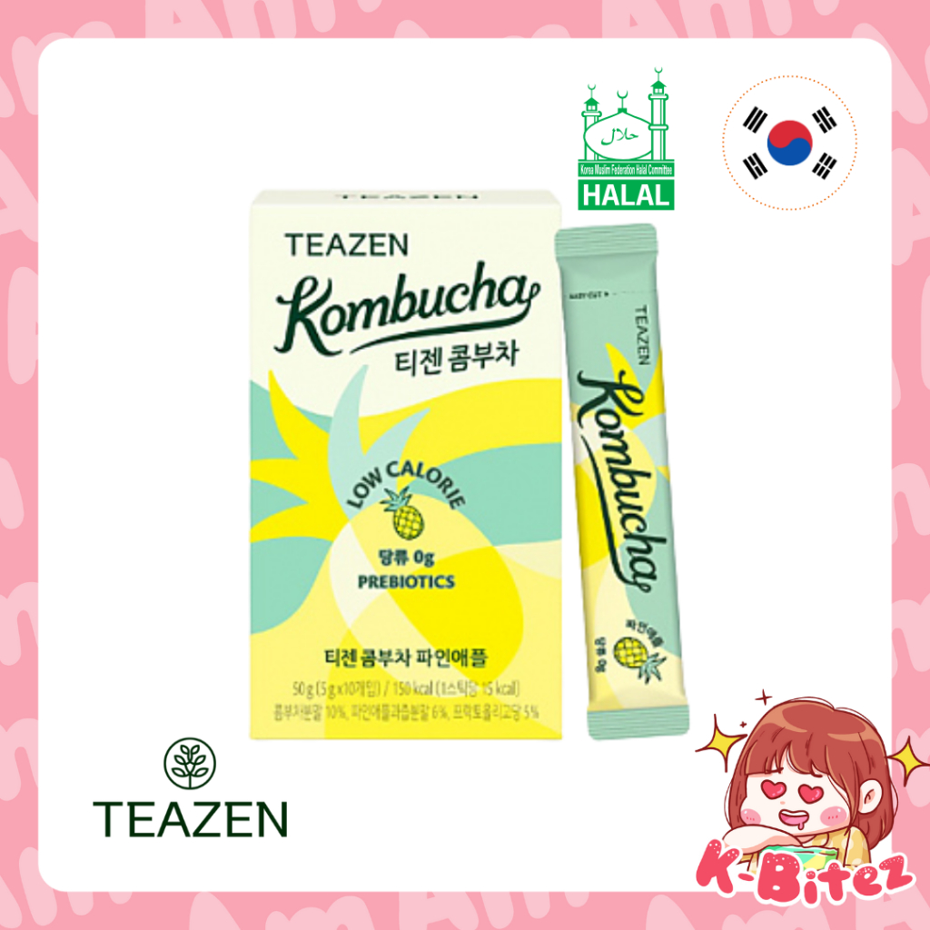[HALAL] Teazen Kombucha Pineapple (5g x 10sticks) - Minuman Kombucha ...