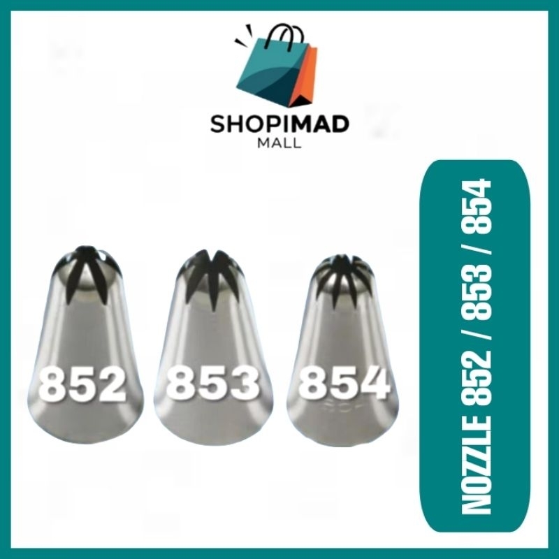 NOZZLE CLOSED STAR 852 853 854 | NOZEL BINTANG | ICING CAKE NOZZLE | Shopee Malaysia