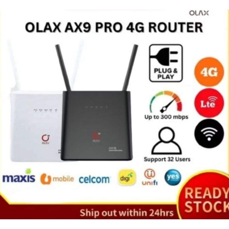 🔥[WTS Used] (B28 Modem) 300mbps Olax AX9 Pro Wireless Home Router (with ...