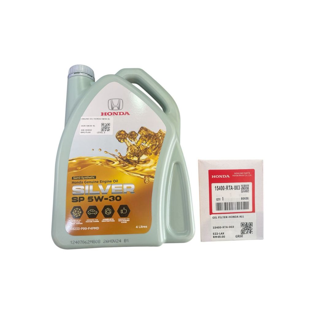 HONDA SEMI SYNTHETHIC ENGINE 5W30 ENGINE OIL WITH OIL FILTER SET ...