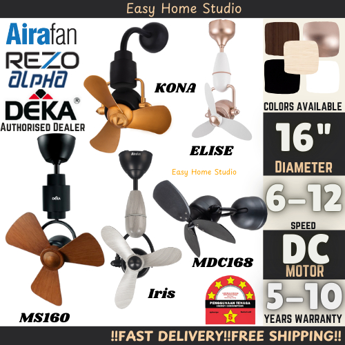 ALPHA Alkova KONA Wall REZO ELISE AiraFan Iris DEKA VIVI MS160 MDC168 ...