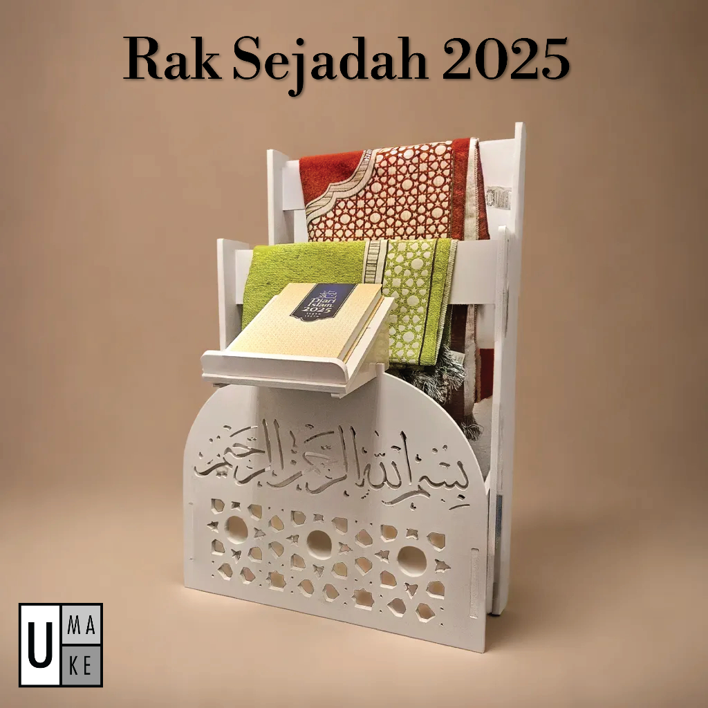 UMAKE Rak Sejadah dan Quran 2 in 1 | Rak Mukena & Prayer Mat Hanger ...