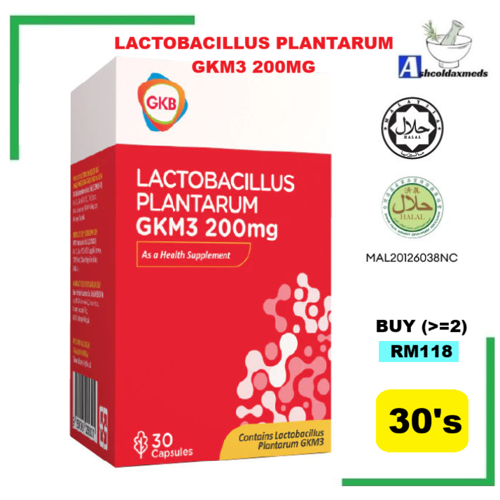 GKB Lactobacillus Plantarum GKM3 200mg 30'S/30'sx2 (increase metabolism ...