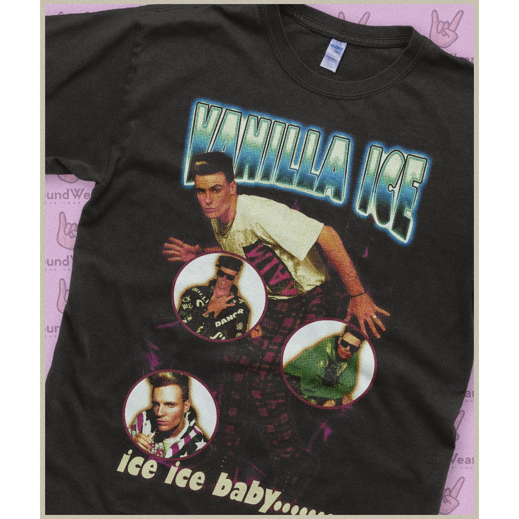 Vanilla Ice 1990 Ice Ice Baby Bootleg Hip Hop Rap Tees Design Band ...