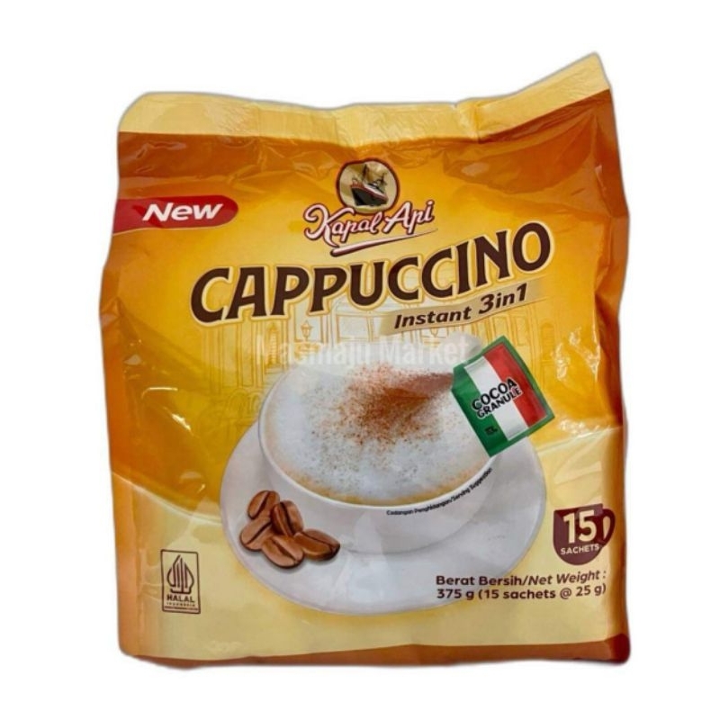 KAPAL API CAPPUCCINO INSTANT 3 IN 1 15x25g (Expiry: 19/6/2025) | Shopee ...