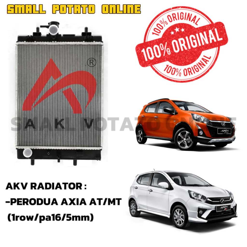 [100% GENUINE]AKV RADIATOR PERODUA BEZZA, AXIA AT/MT(2017) 1ROW/PA16 ...