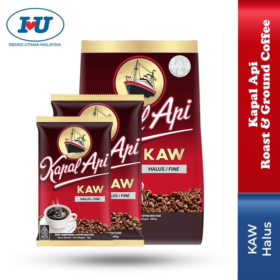 Kapal Api Roast & Ground Coffee [Kaw] HALUS | 10 PKT X 70/180/440G | Shopee Malaysia