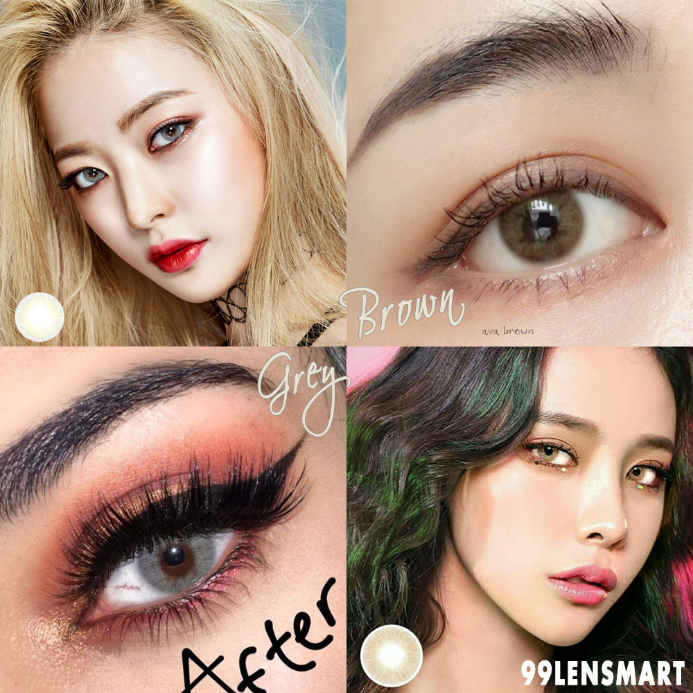 14.5MM i.Fairy Ava Grey Ava Brown Korea Color Contact Lens softlens ...