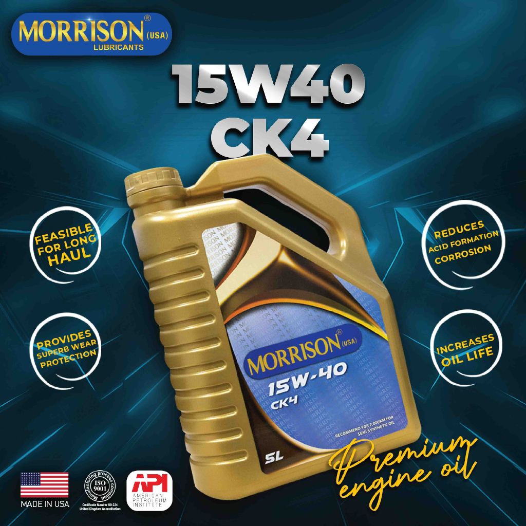 MORRISON DIESEL 15W-40 SEMI SYNTHETIC PERFORMANCE CK-4 NANO TECHNOLOGY ...
