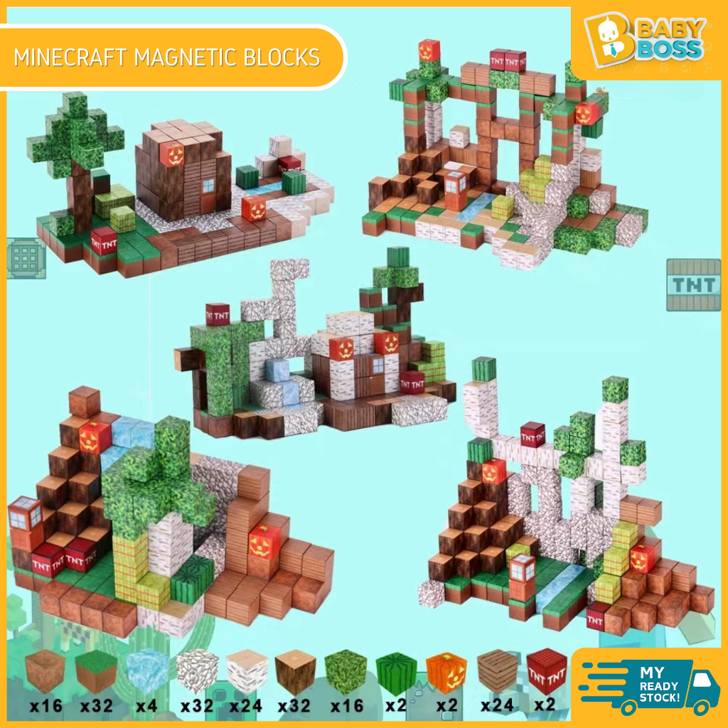BabyBoss Magnetic Blocks Build Mine Magnet World Edition | Shopee Malaysia