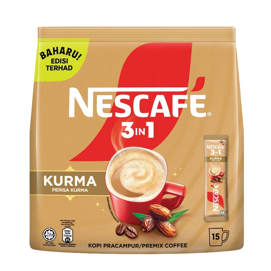 NESCAFE 3in1 Kurma Premix Coffee | Perisa Kurma 3 dalam 1 Kopi ...