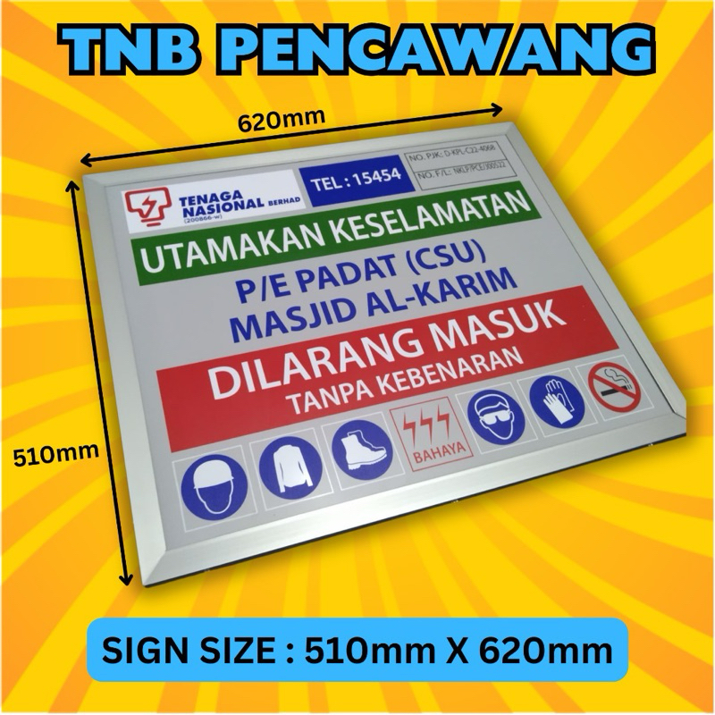 TNB PENCAWANG / DILARANG MASUK | Shopee Malaysia