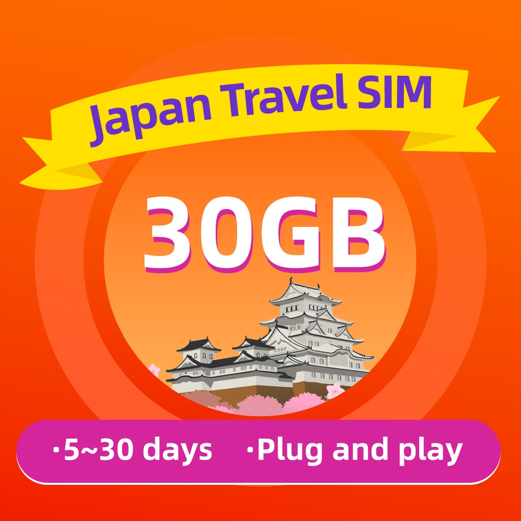 【Japan 30GB】Japan sim card Japan Travel Total 5GB~30GB Travel Prepaid ...