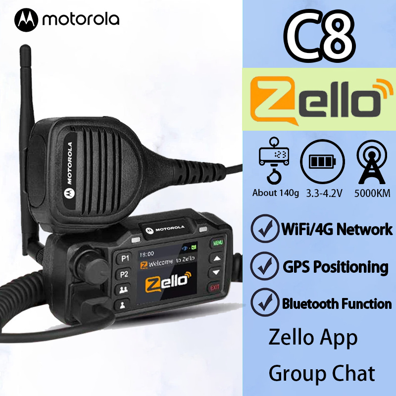 Motorola C8 Zello Car walkie talkie 5000KM long range GPS Bluetooth ...