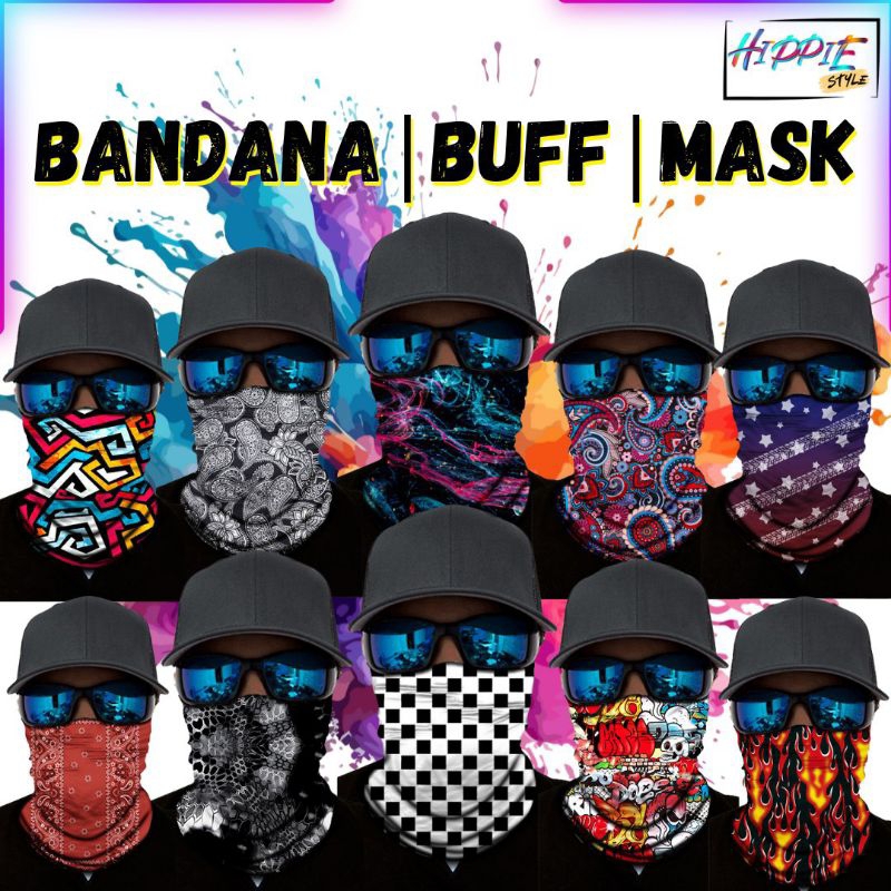 Bandana Balaclava Penutup Muka Buff Sarung Kepala Headband Men Sarung ...
