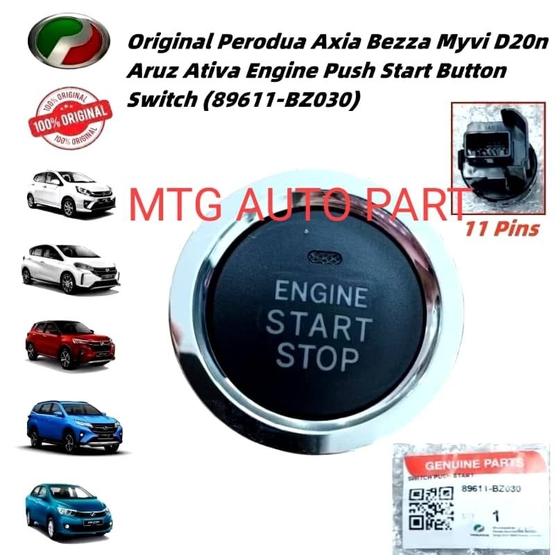 ORIGINAL PERODUA ALZA 2022 BEZZA AXIA ARUZ ATIVA MYVI 2018-2024 PUSH ...