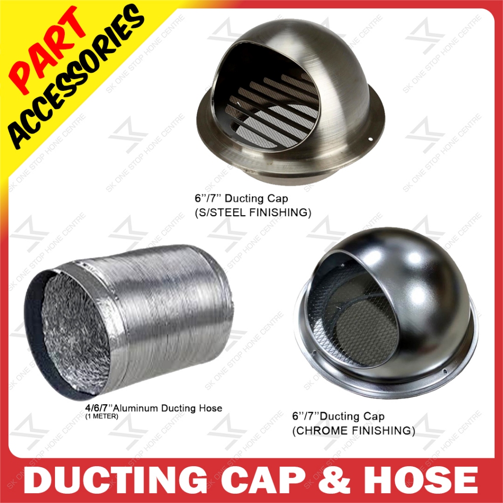 6" / 7" INCH STAINLESS STEEL COOKER HOOD END CAP DUCTING CAP(Suitable ...