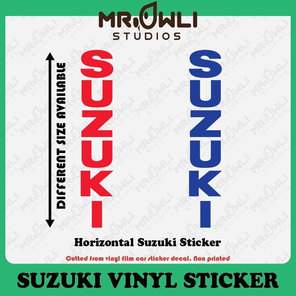 Suzuki Horizontal Font Sticker Die Cut Decal Vinyl 2pcs | Shopee Malaysia