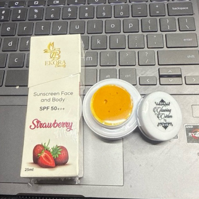 SUNSCREEN + GLOWING CREAM EKORA | Shopee Malaysia