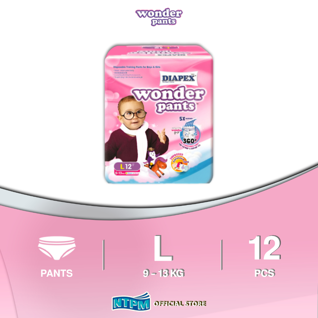 Diapex Wonder Pants L Convenient Pack (12's) | Shopee Malaysia