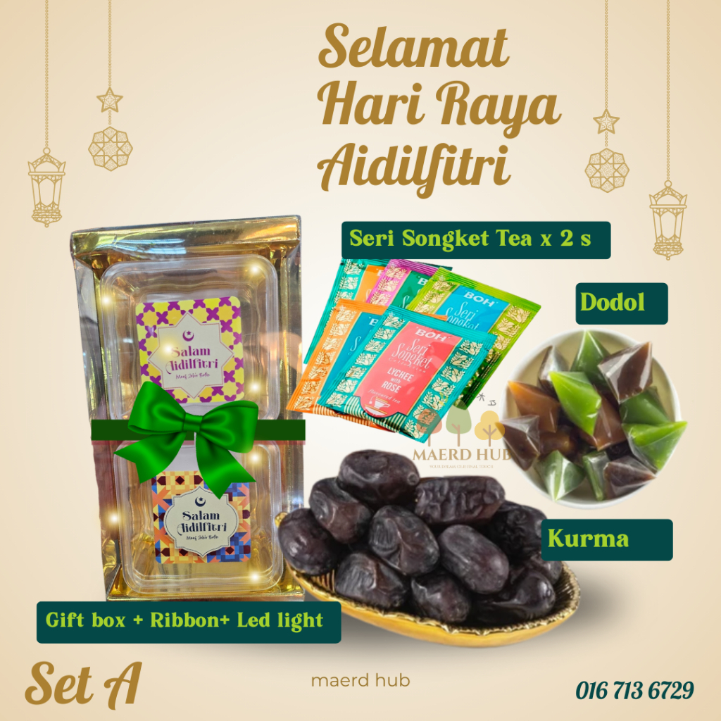 Raya Gift Box 2025 - Kurma Seri Songket Almond London Peanut Candy ...