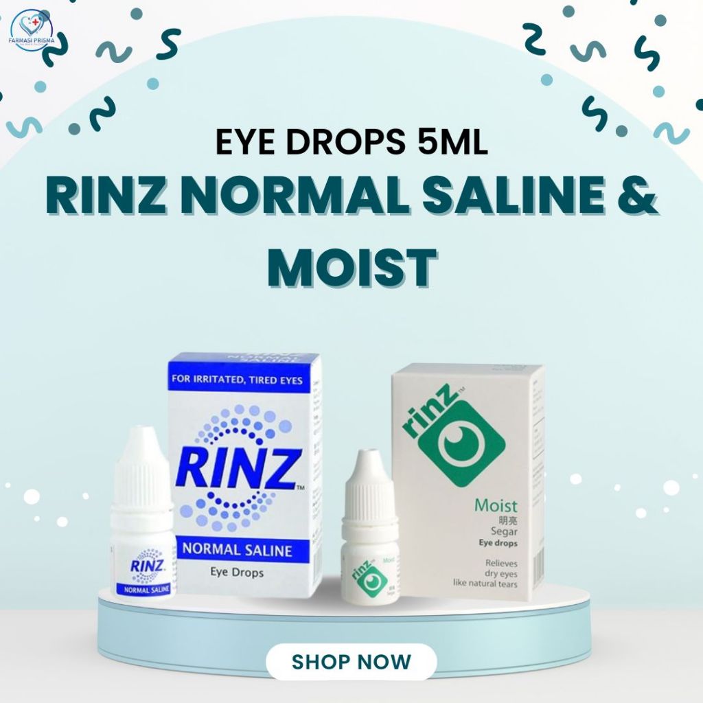 RINZ EYE DROPS NORMAL SALINE / RINZ EYE DROPS MOIST 5ML | Shopee Malaysia